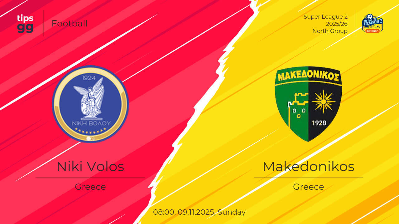 Niki Volos vs Makedonikos live score 09.11.2025 – today match results ...