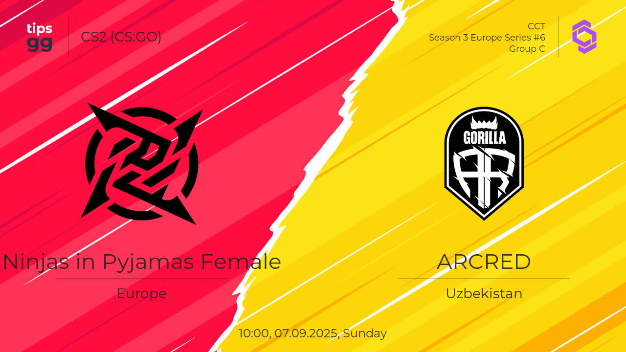 Ninjas in Pyjamas Female vs ARCRED 07.09.2025 at CCT Season 3 Europe ...