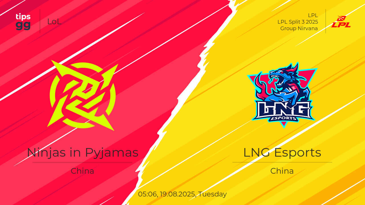 Where to Watch Ninjas in Pyjamas vs LNG Esports 19.08.2025 – Live ...