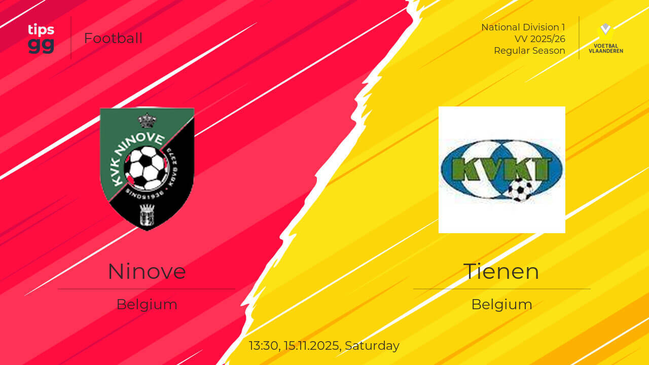 Ninove vs Tienen live score 15.11.2025 – today match results | Tips.GG