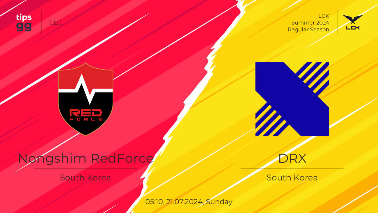 Watch Nongshim RedForce vs DRX 21.07.2024 – Live Stream and VODs | LoL ...