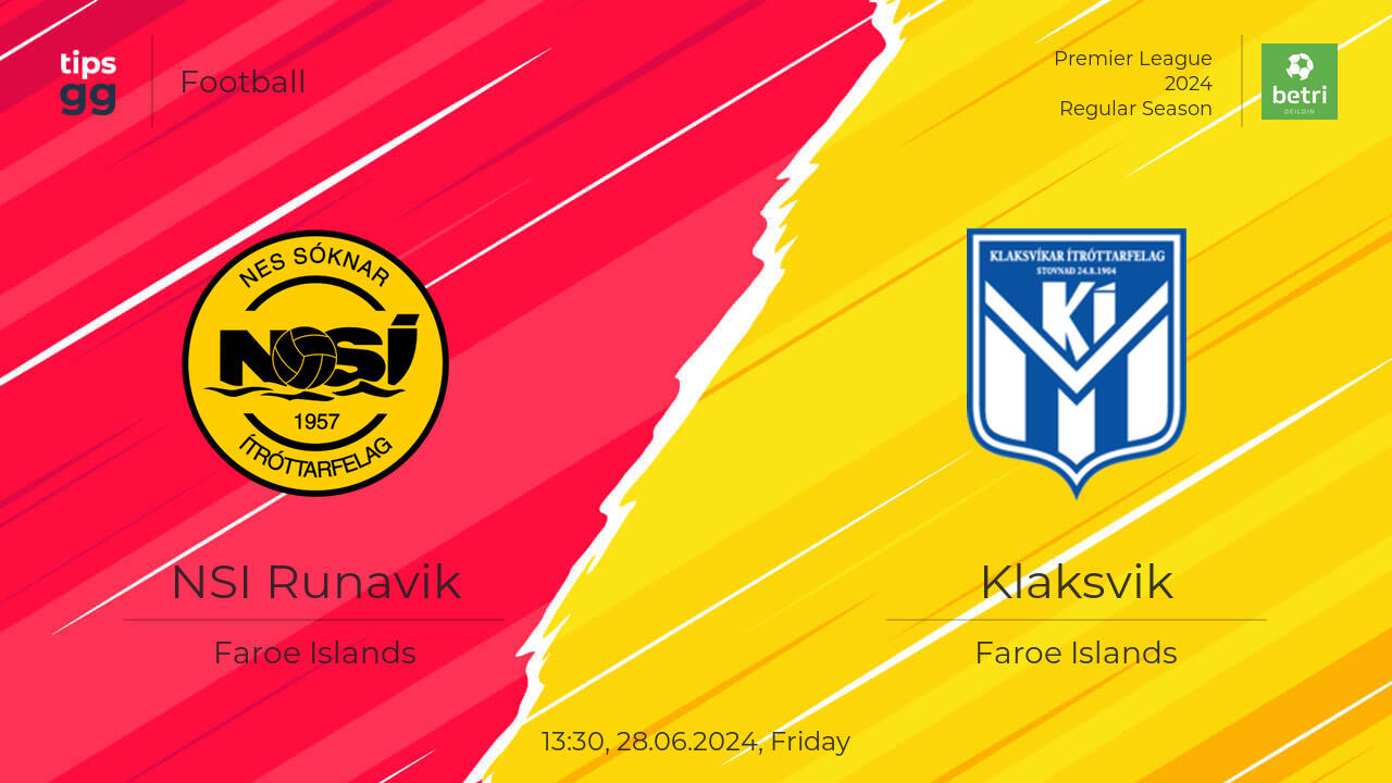 NSI Runavik vs KI Klaksvik 28.06.2024 at Premier League 2024 | Football ...