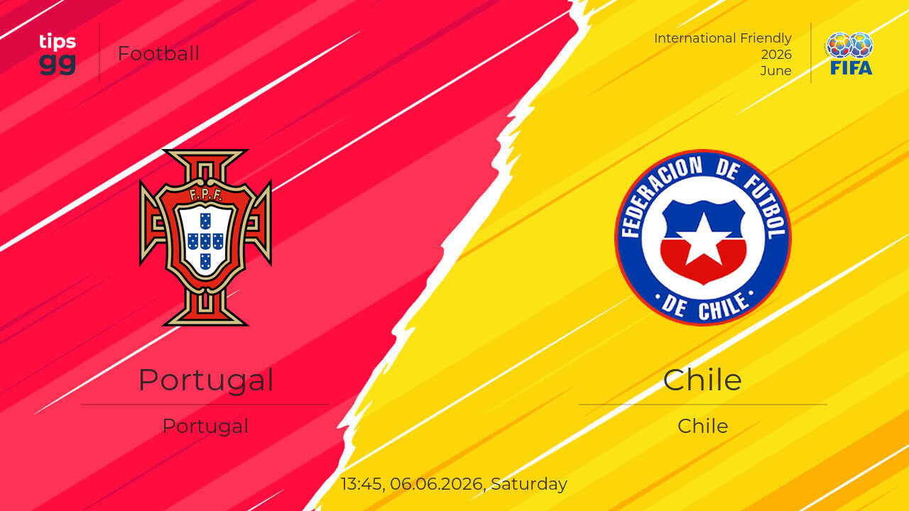 Portugal vs Chile live score 06.06.2026 – today match results | Tips.GG