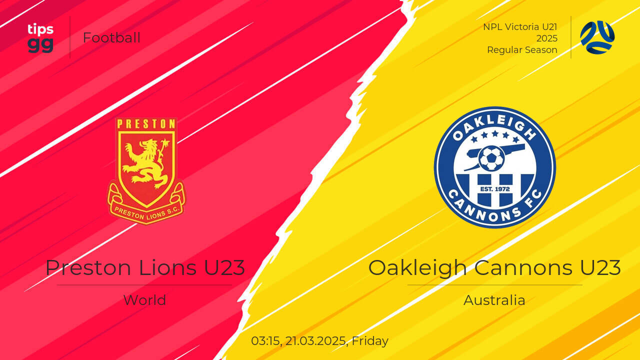 Preston Lions U23 vs Oakleigh Cannons U23 21.03.2025 Match Overview ...