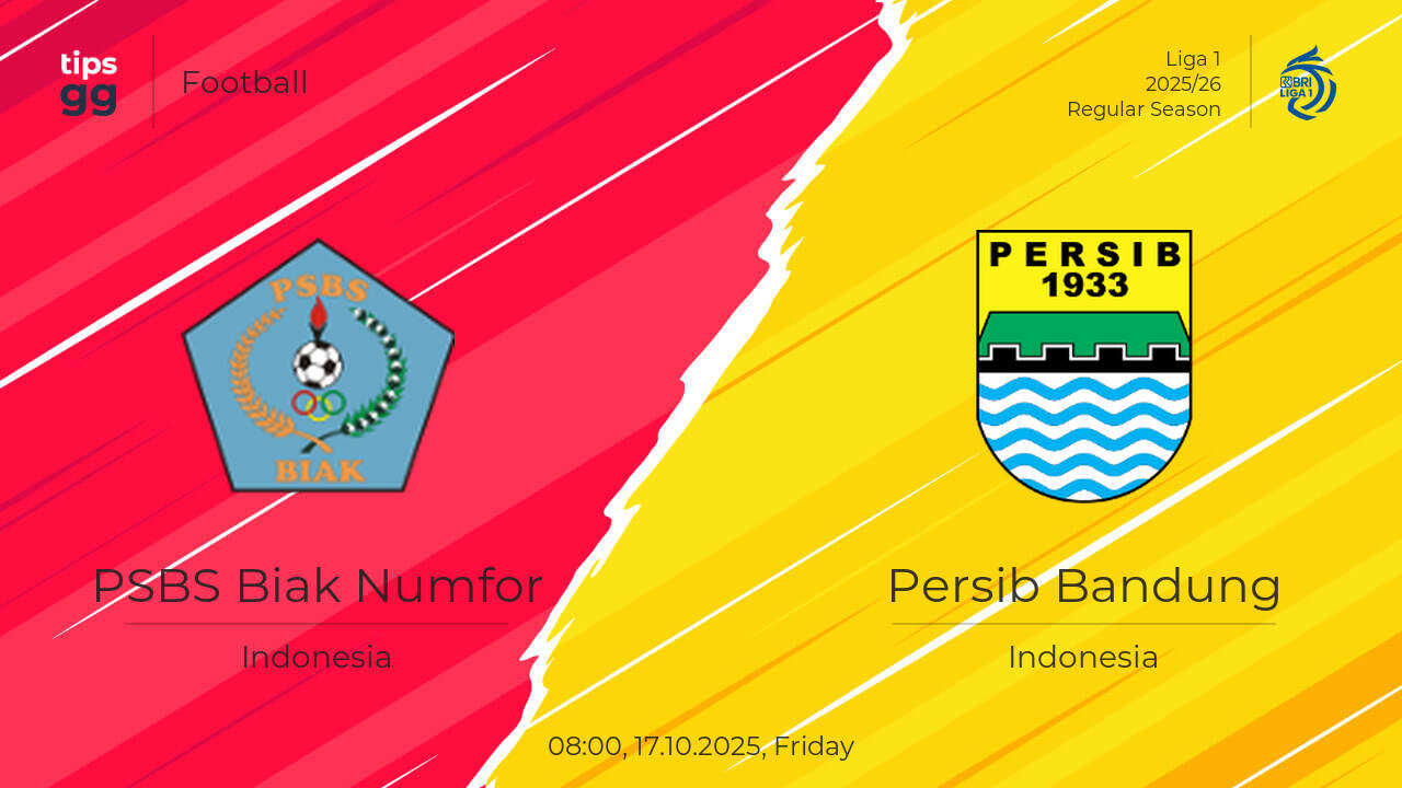 Where to Watch PSBS Biak Numfor vs Persib Bandung 17.10.2025 | Tips.GG