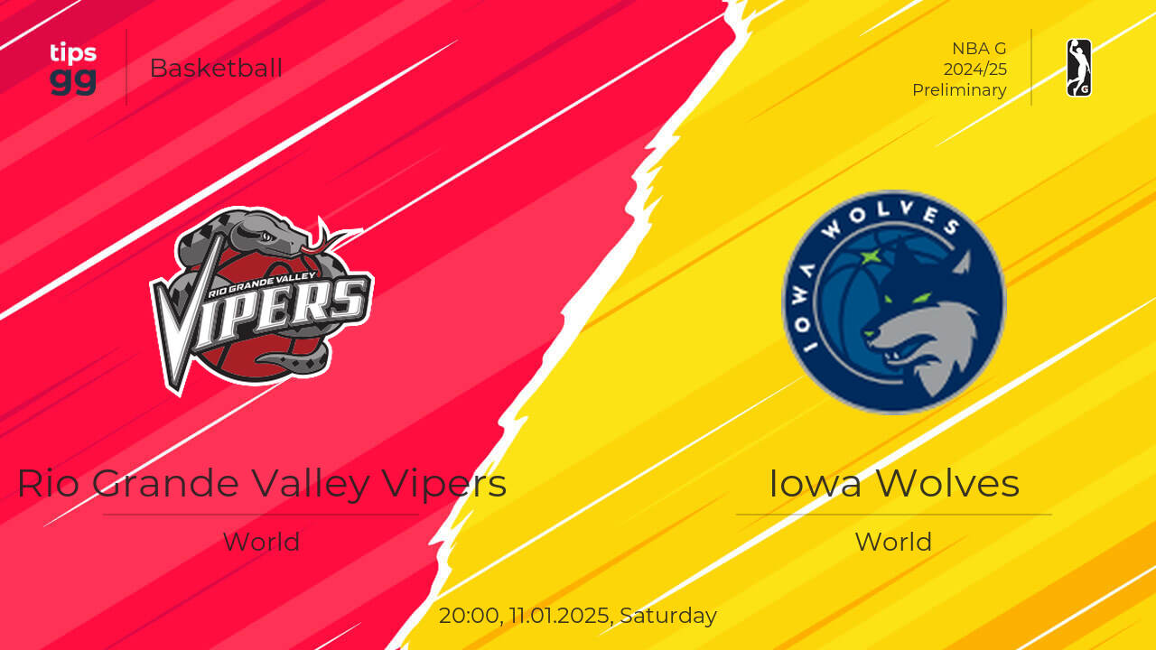 Rio Grande Valley Vipers vs Iowa Wolves 12.01.2025 at NBA G 2024/25 ...