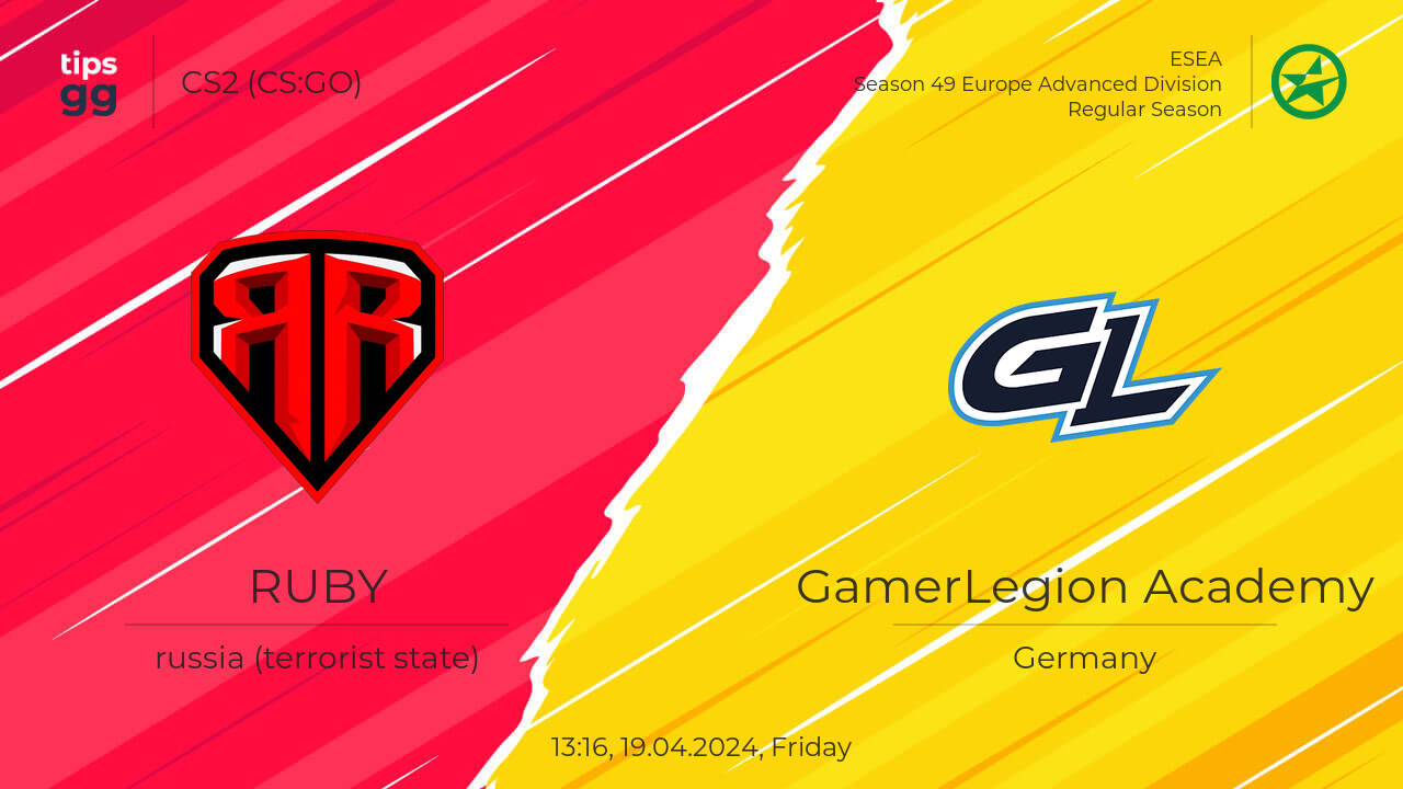 Watch RUBY vs GamerLegion Academy 19.04.2024 – Live Stream and VODs ...