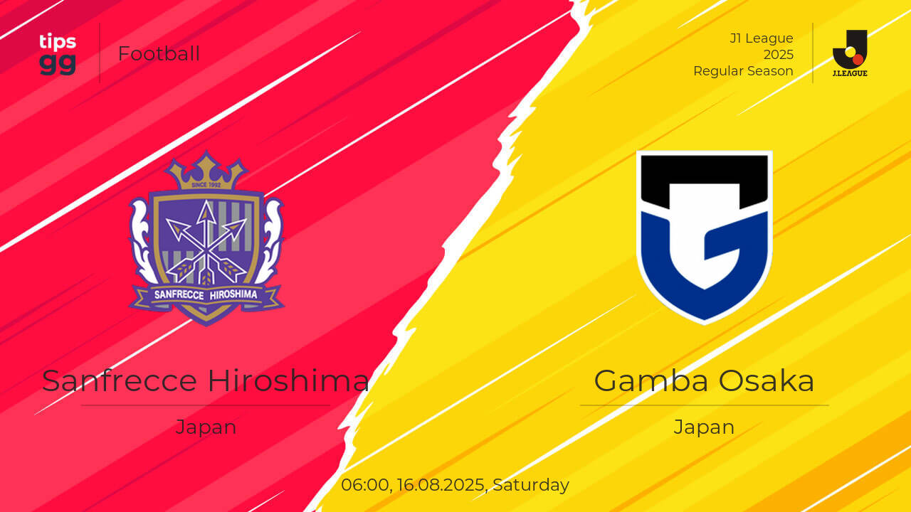Sanfrecce Hiroshima vs Gamba Osaka Prediction 16.08.2025 | Tips.GG