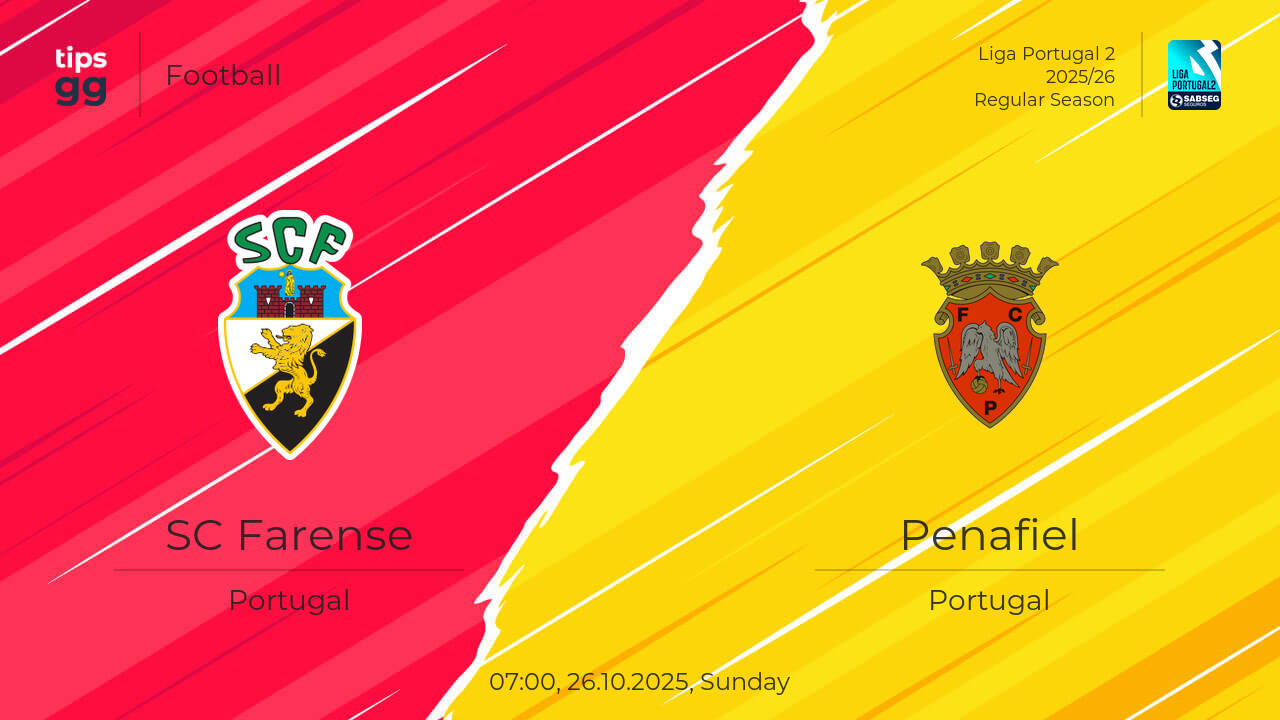 SC Farense vs Penafiel live score 26.10.2025 – today match results ...