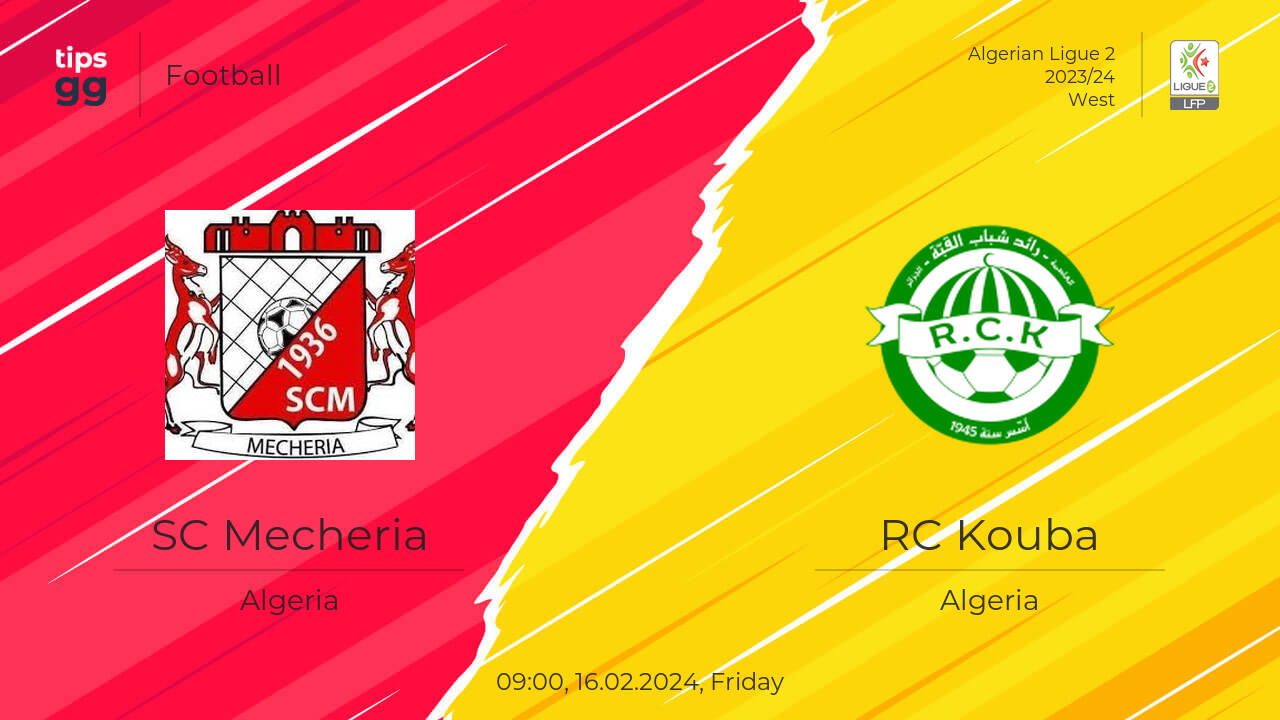 SC Mecheria vs RC Kouba 16.02.2024 at Algerian Ligue 2 2023/24 ...