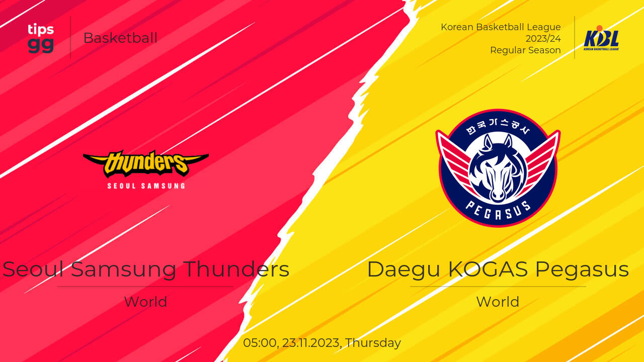 Seoul Samsung Thunders vs Daegu KOGAS Pegasus 23.11.2023 at Korean ...