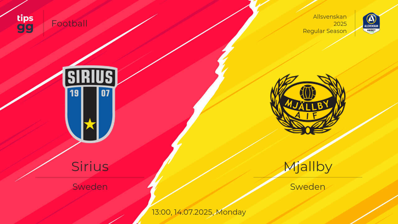 Sirius vs Mjallby 13.07.2025 Match Overview | Tips.GG