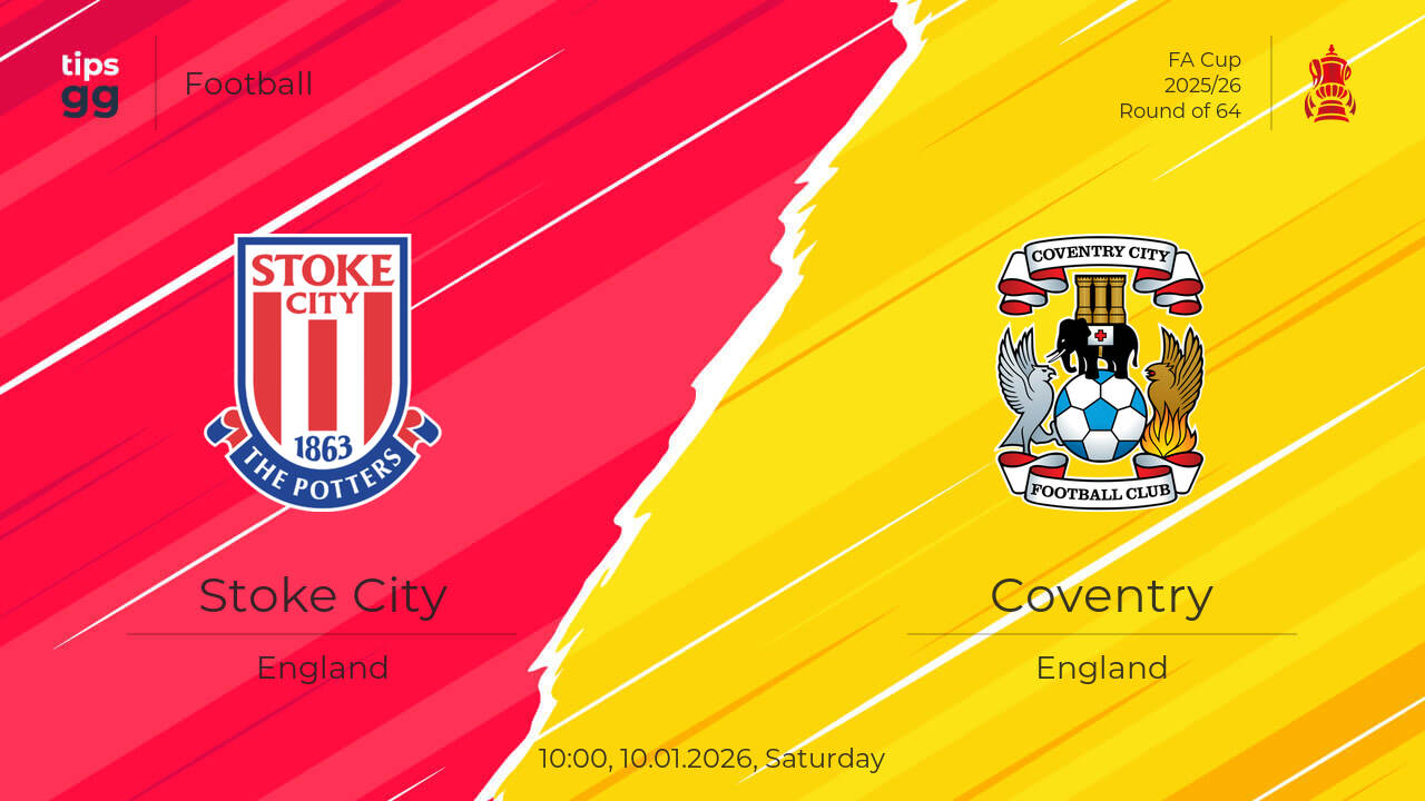 Stoke City vs Coventry Prediction 10.01.2026 | Tips.GG