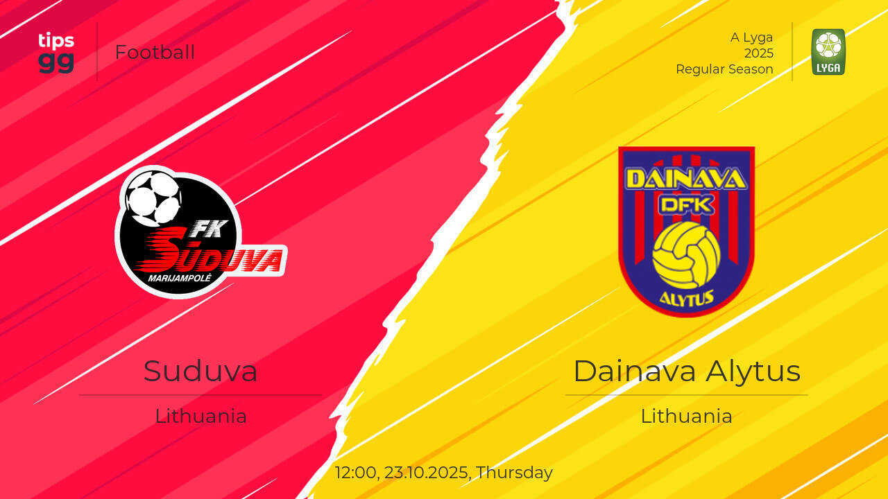 Where to Watch Suduva vs Dainava Alytus 23.10.2025 | Tips.GG