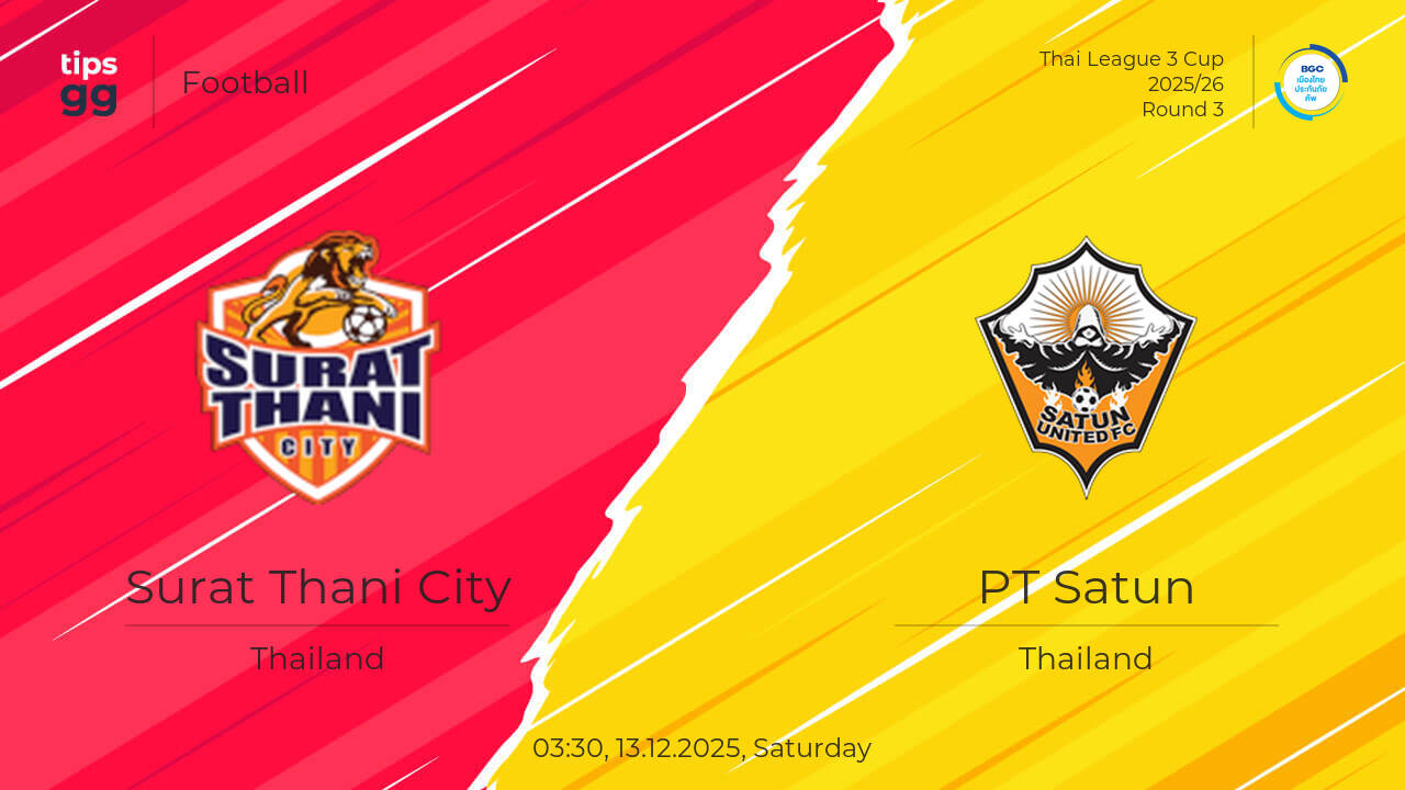 Surat Thani City vs PT Satun live score 13.12.2025 – today match ...