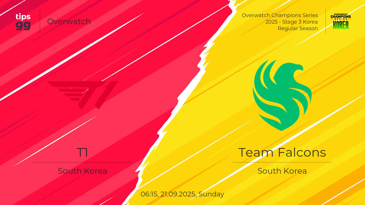 T1 vs Team Falcons 21.09.2025 at Overwatch Champions Series 2025 ...