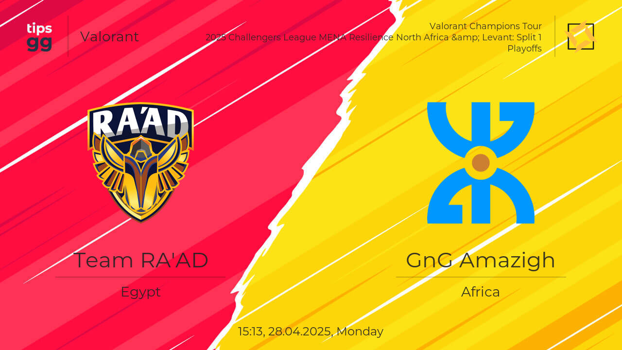 Team RA'AD vs GnG Amazigh 28.04.2025 at Valorant Champions Tour 2025 ...