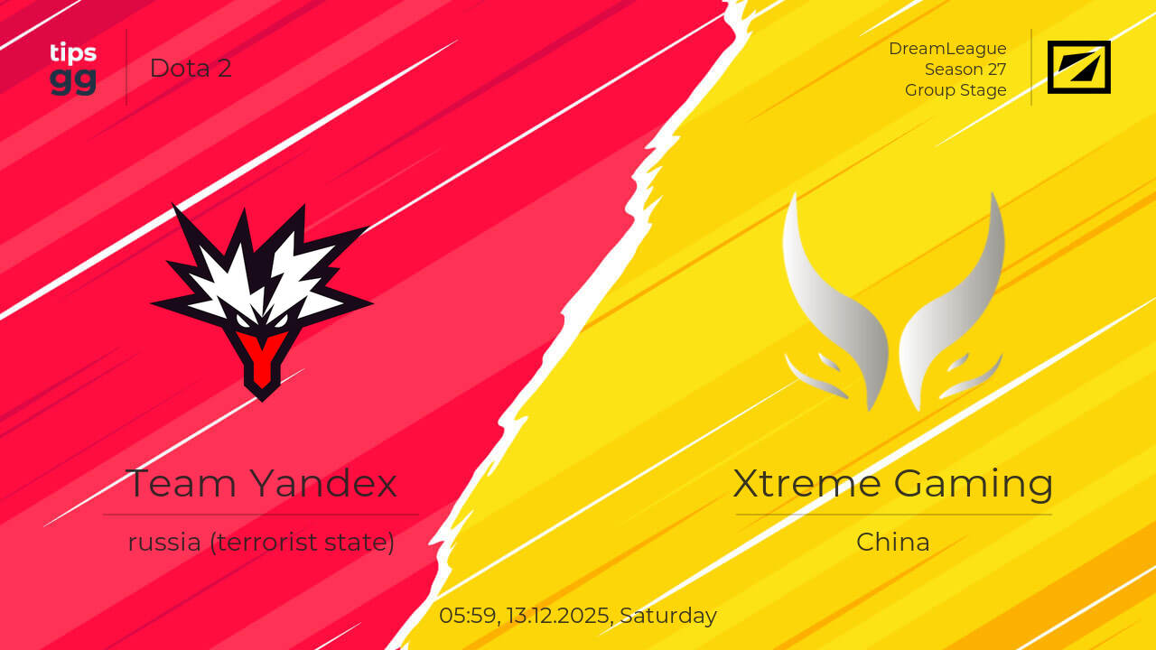 Team Yandex vs Xtreme Gaming 13.12.2025 at DreamLeague Season 27 | Dota ...