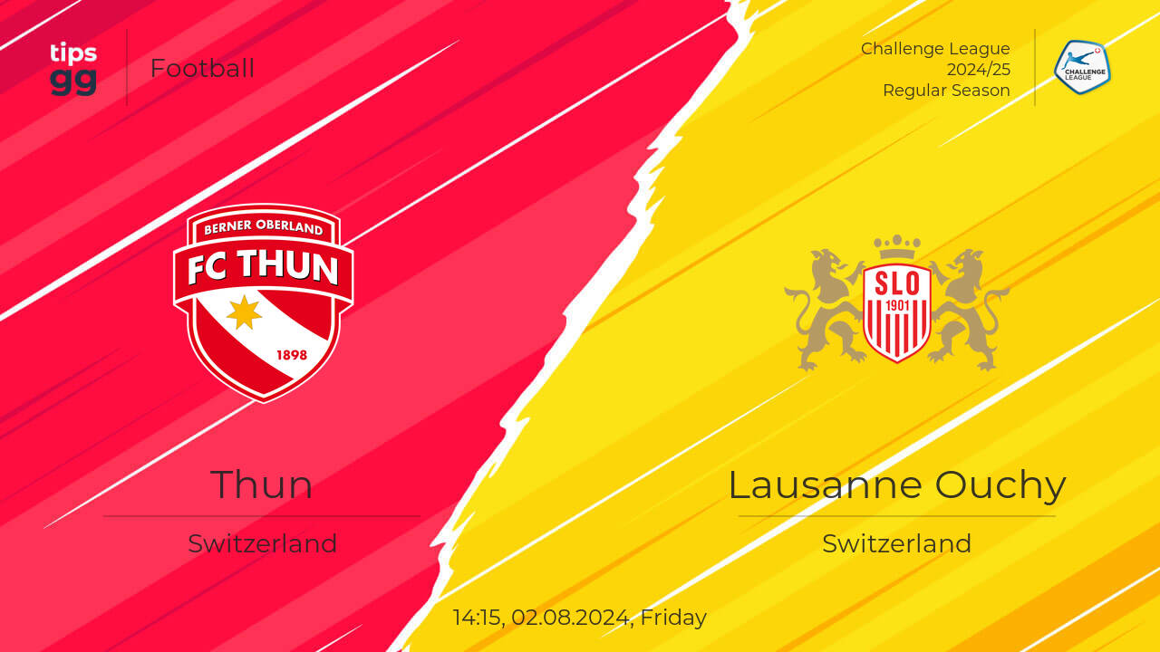 Thun vs Stade Ouchy Prediction 02.08.2024 | Football | Tips.GG