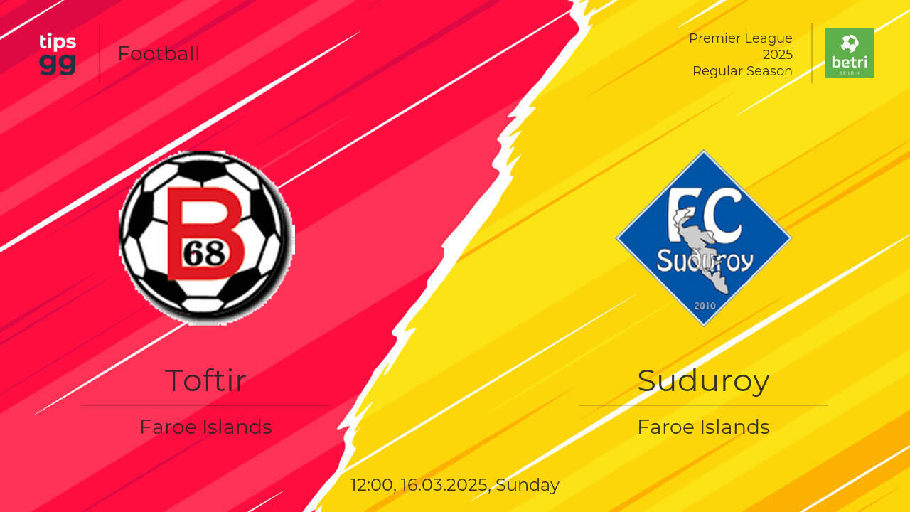 Toftir Suduroy Odds 16.03.2025 | Tips.GG