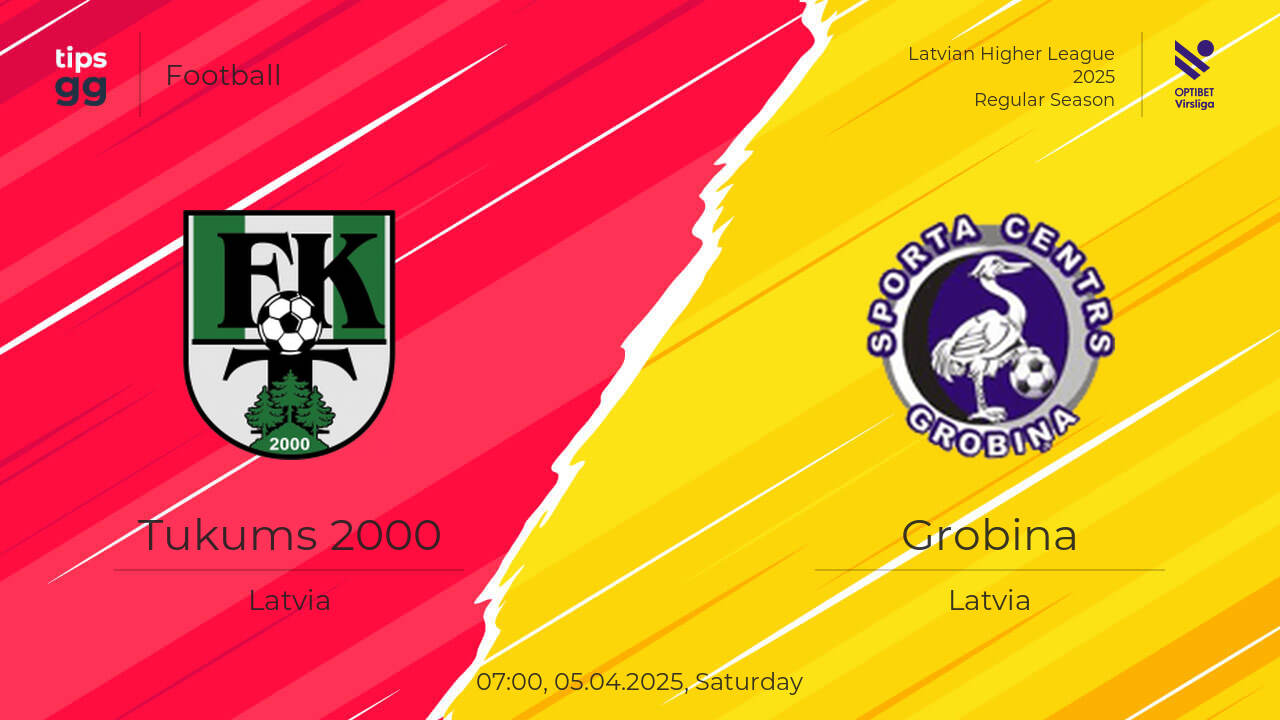 Tukums 2000 vs Grobina live score 05.04.2025 – today match results ...