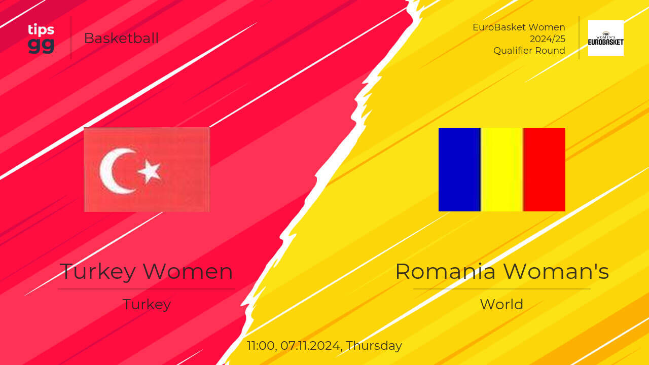 Turkey Women vs Romania Woman's 07.11.2024 at EuroBasket Women 2024/25 ...