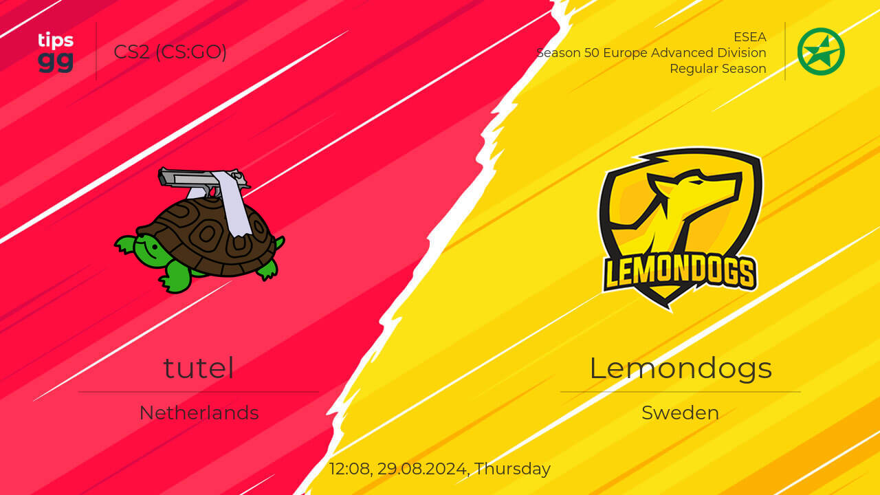 tutel vs Lemondogs 26.08.2024 – Match Prediction | CS2 (CS:GO) | Tips.GG