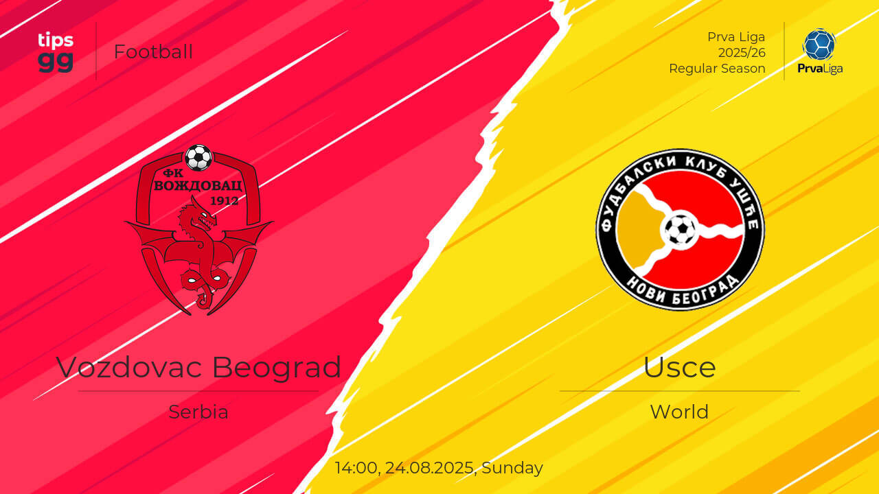 Where to Watch Vozdovac Beograd vs Usce 24.08.2025 | Tips.GG