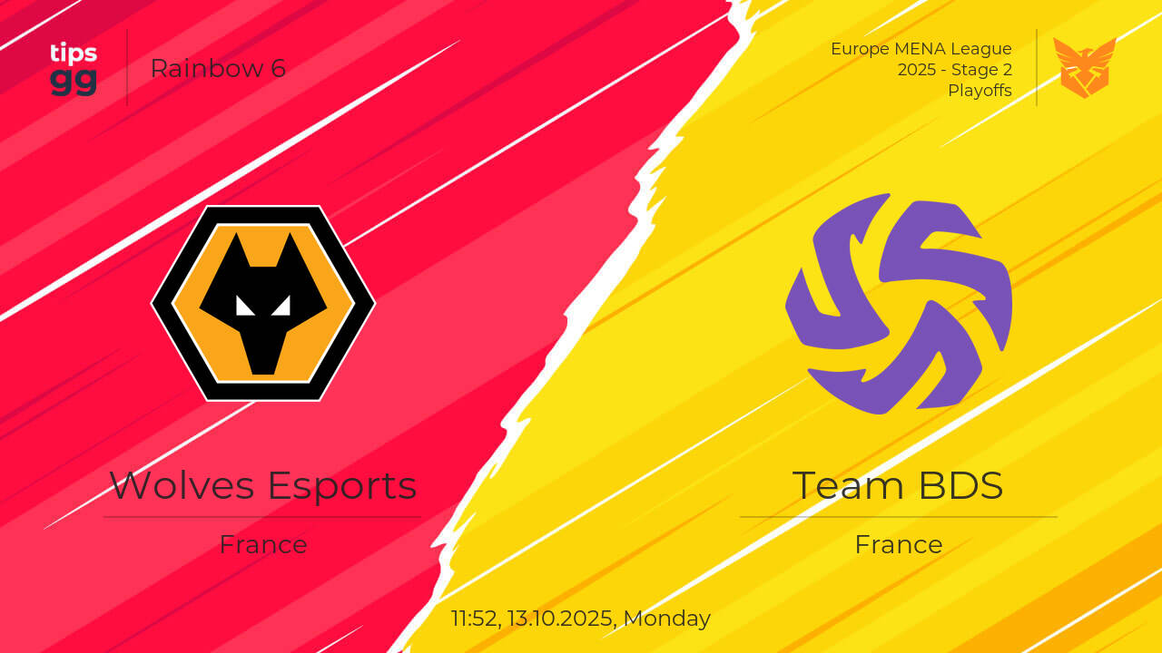 Wolves Esports vs Team BDS Prediction | 13.10.2025 | Rainbow 6 | Tips.GG