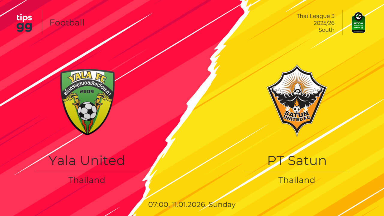 Yala United vs PT Satun live score 11.01.2026 – today match results ...