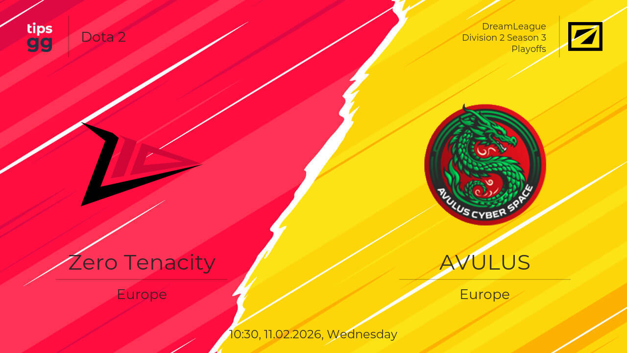 Zero Tenacity vs AVULUS 11.02.2026 at DreamLeague Division 2 Season 3 ...