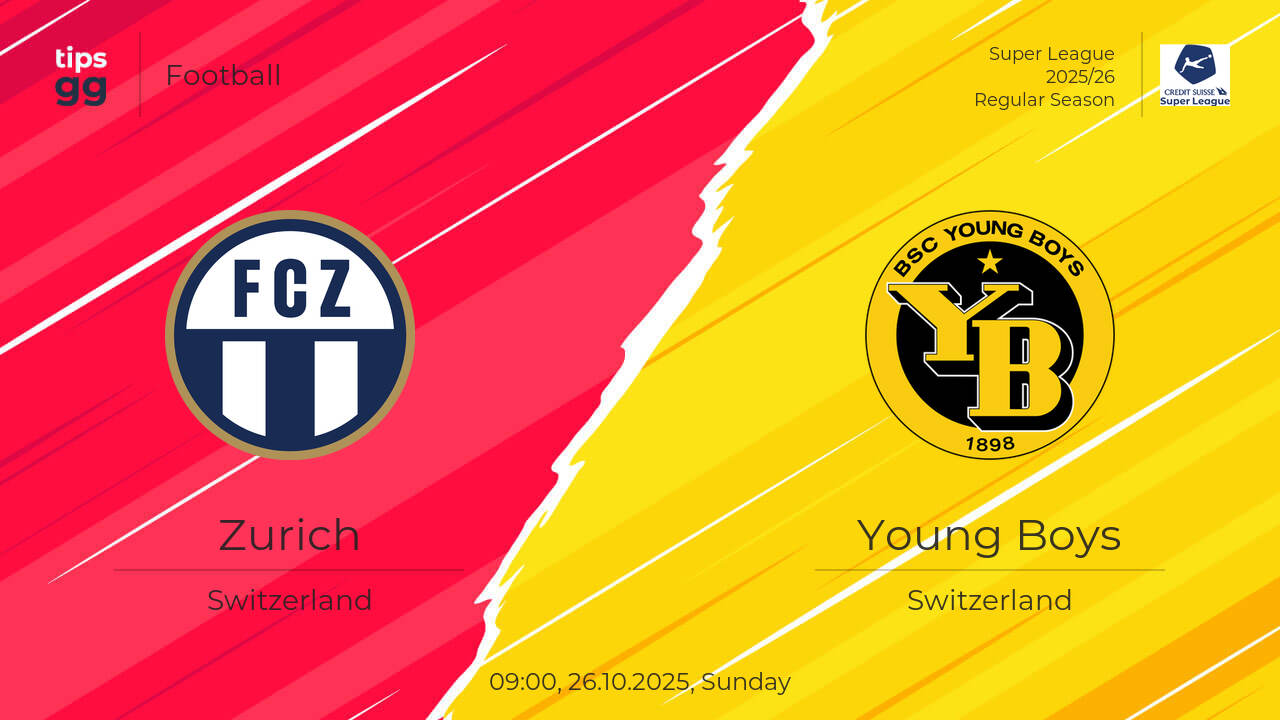 Where to Watch Zurich vs Young Boys 26.10.2025 | Tips.GG