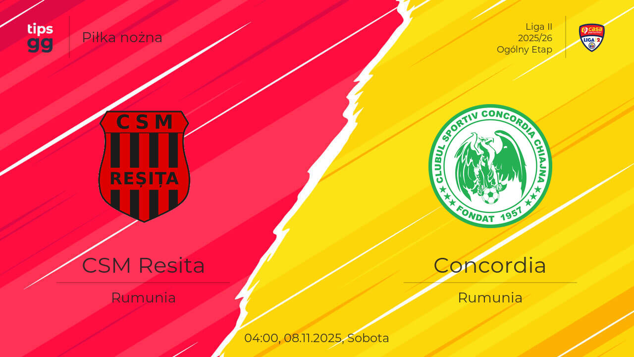 CSM Resita kontra Concordia 08.11.2025 – kursy zakładów na żywo | Piłka ...