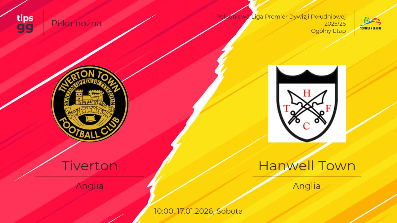 Tiverton – Hanwell Town wynik na żywo 17.01.2026 - wyniki dzisiejszego ...