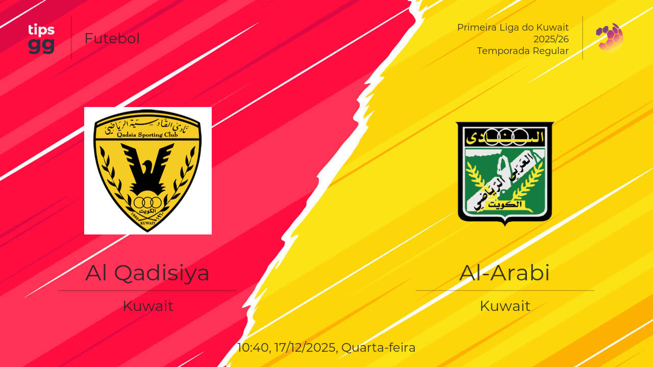 Al Qadisiya x Al-Arabi live score 17/12/2025 - resultados dos jogos de ...
