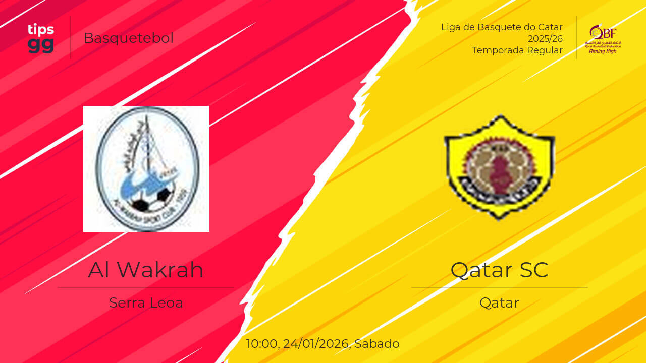 Al Wakrah x Qatar SC 24/01/2026 na Liga de Basquete do Catar 2025/26 ...