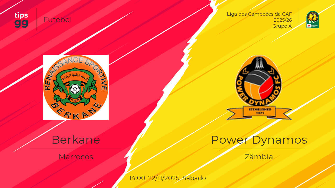 Berkane x Power Dynamos live score 22/11/2025 - resultados dos jogos de ...