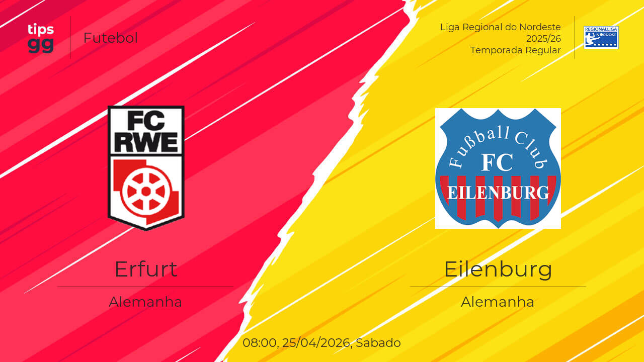 Erfurt x Eilenburg live score 26/04/2026 - resultados dos jogos de hoje ...