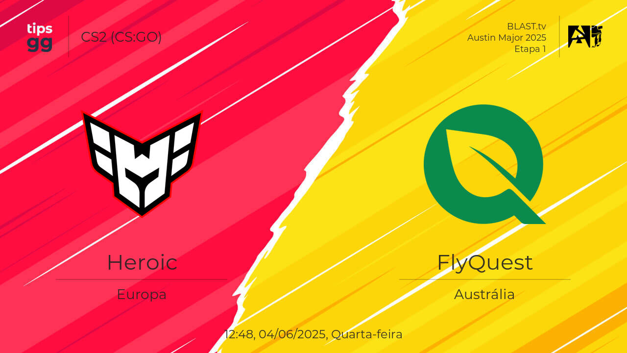 Heroic x FlyQuest 04/06/2025 – Palpite dos Jogo | CS2 (CS:GO) | Tips.GG