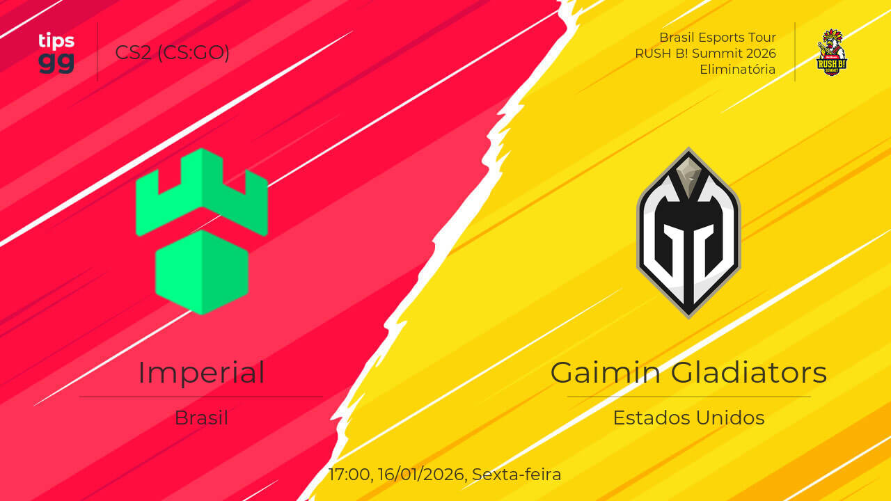 Imperial x Gaimin Gladiators 16/01/2026 – Palpite dos Jogo | CS2 (CS:GO ...