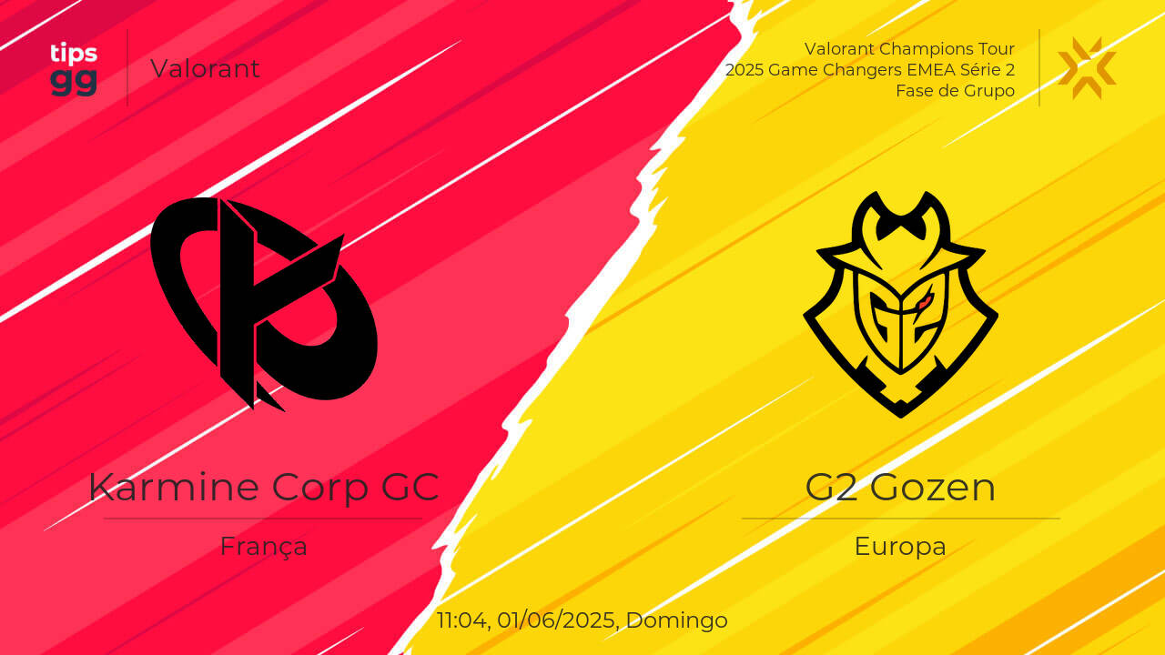 Karmine Corp GC x G2 Gozen 01/06/2025 na Valorant Champions Tour 2025 ...