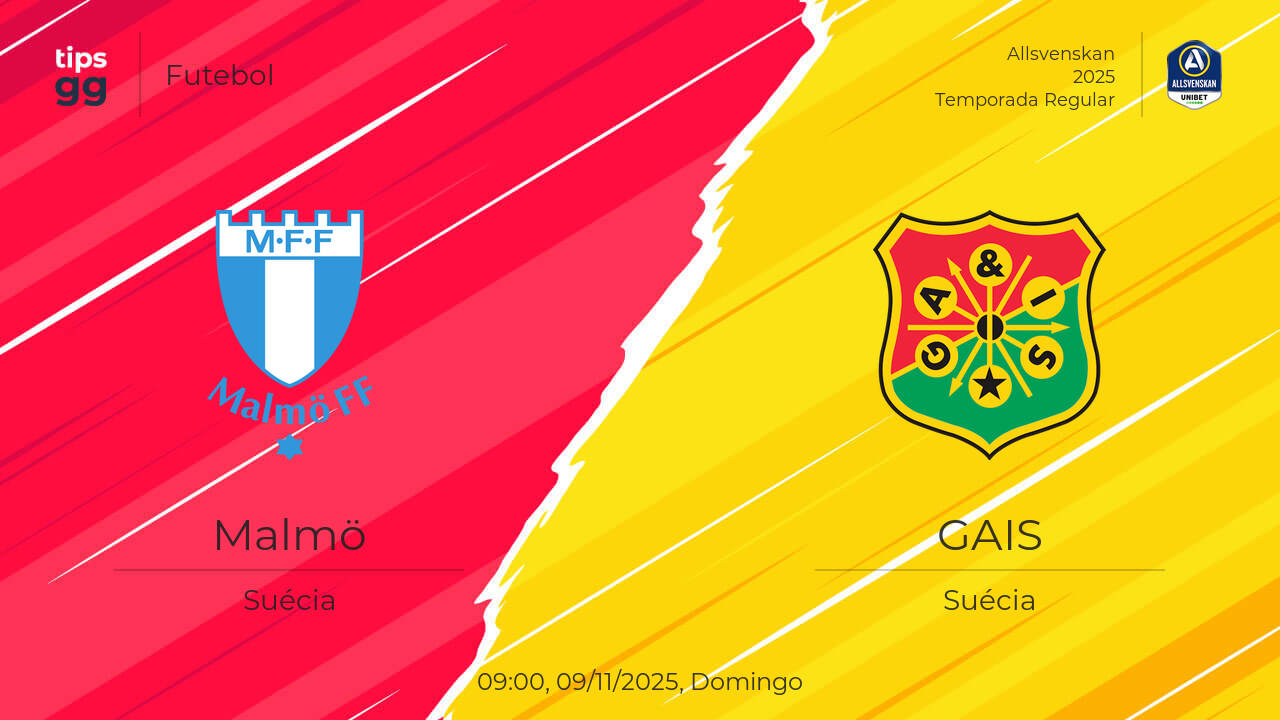 Malmö x GAIS live score 09/11/2025 - resultados dos jogos de hoje | Tips.GG