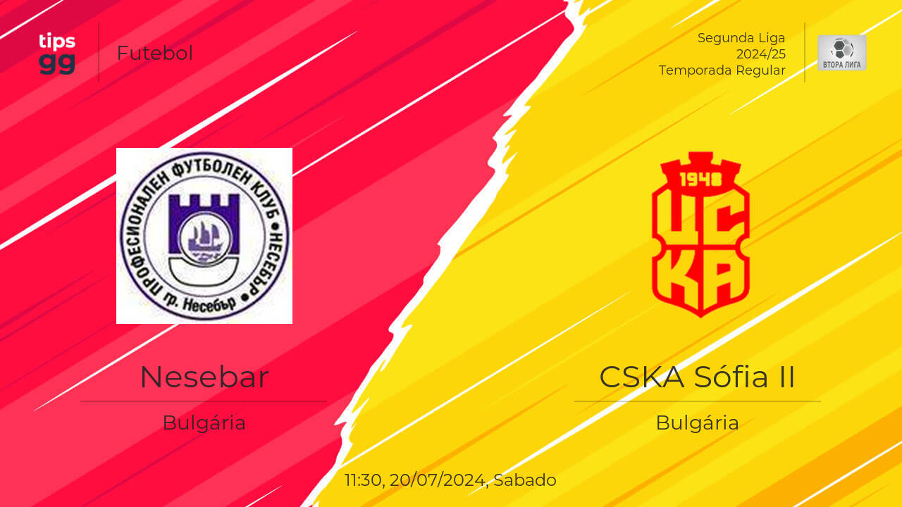 Nesebar x CSKA Sofia II 1948 Odds casas de apostas 20/07/2024 | Futebol ...