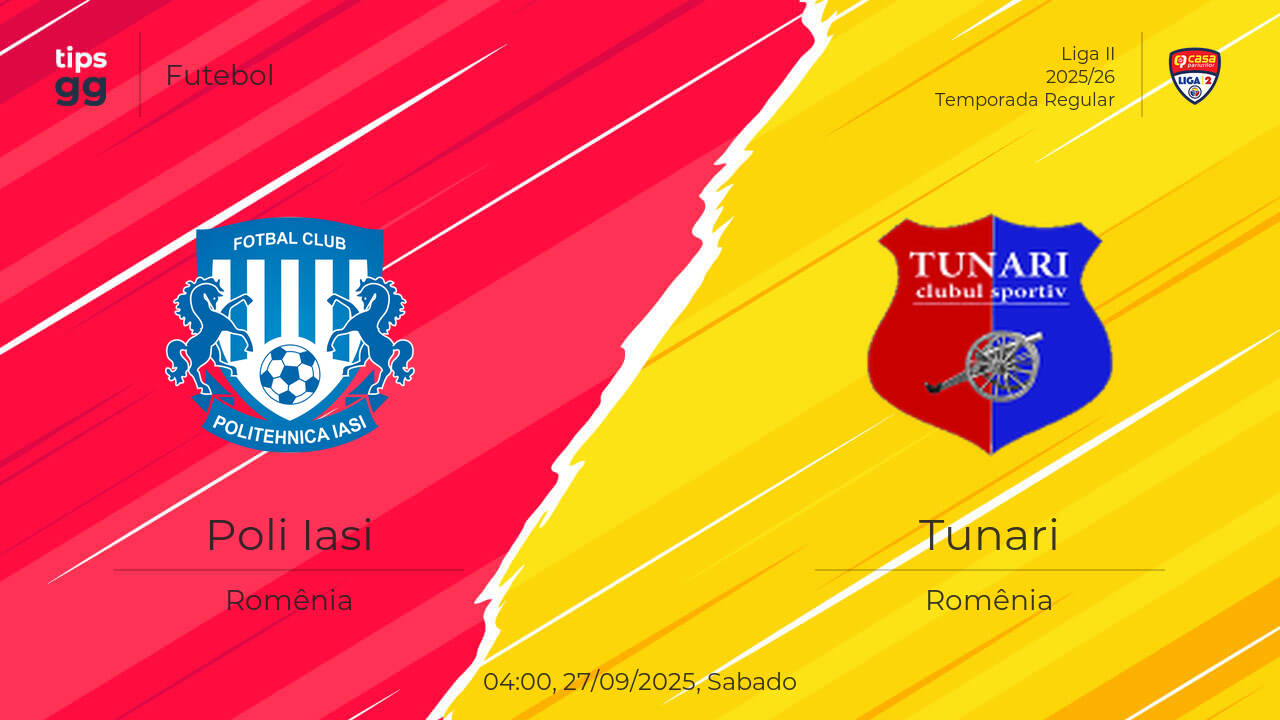 Poli Iasi x Tunari Palpite | 27/09/2025 | Futebol | Tips.GG
