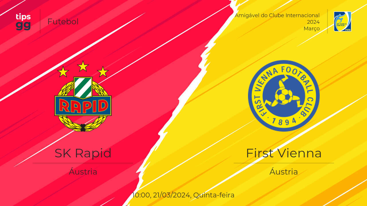 Rapid Viena x Primeiro Wien 1894 21/03/2024 na Amigável do Clube ...