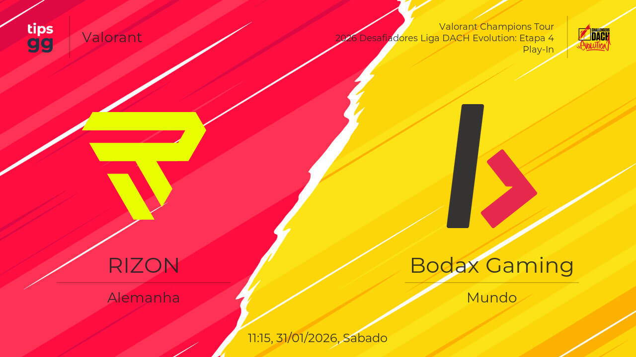 RIZON x Bodax Gaming 31/01/2026 – Palpite dos Jogo | Valorant | Tips.GG