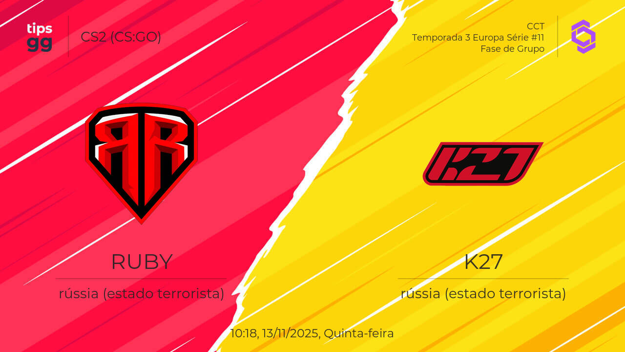 RUBY x K27 13/11/2025 – Palpite dos Jogo | CS2 (CS:GO) | Tips.GG