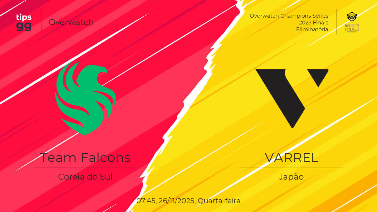 Team Falcons x VARREL 26/11/2025 – Palpite dos Jogo | Overwatch | Tips.GG
