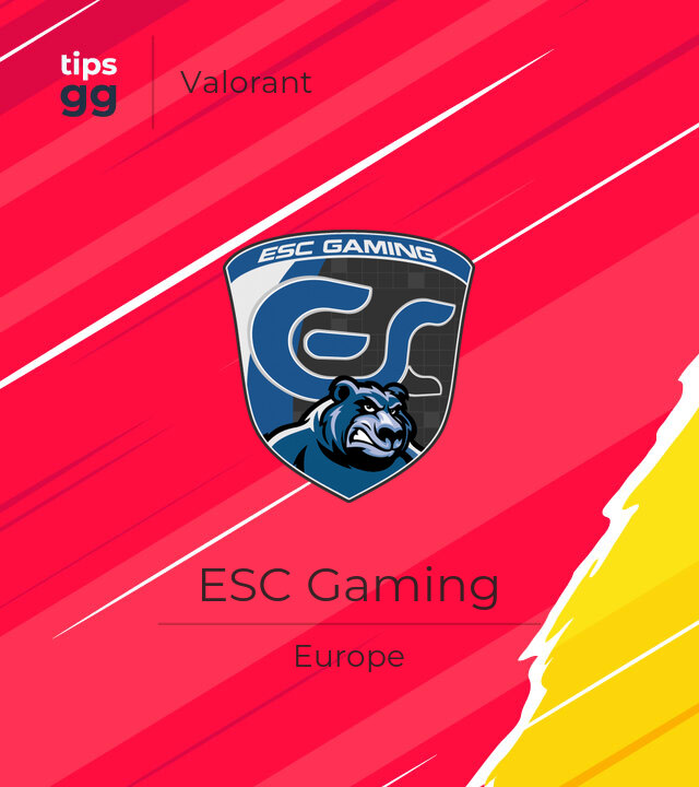 ESC Gaming Valorant Team from Europe | Tips.GG